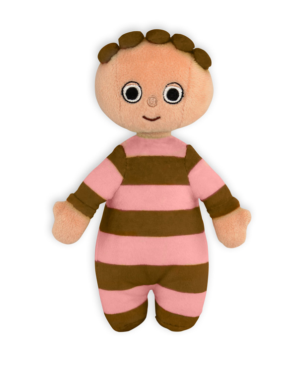 Soft and cuddly Tombliboo soft toy. Brown and pink, 17cm tall.