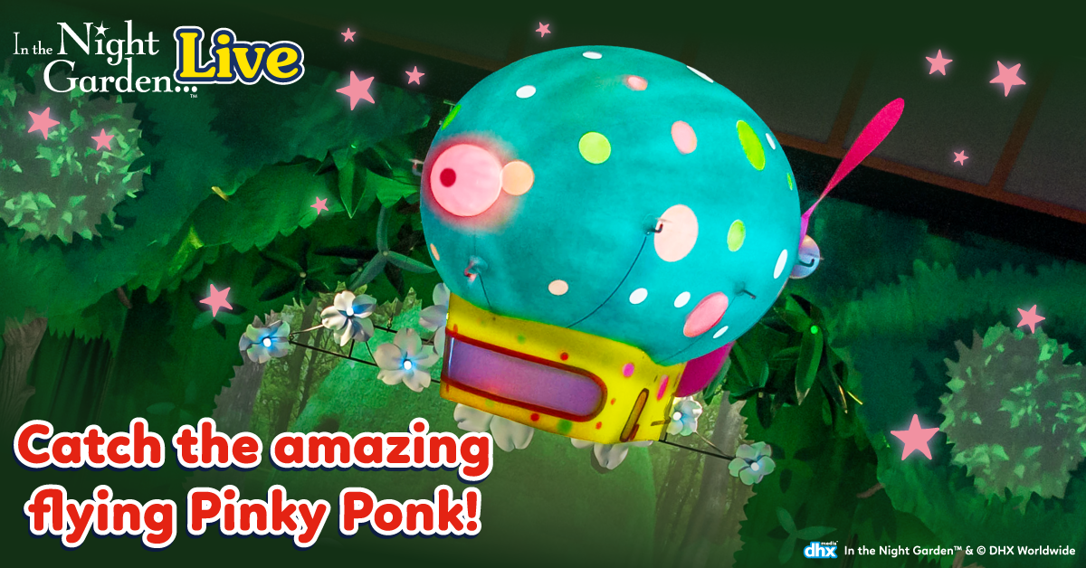 In The Night Garden | See audience gasp as Pinky Ponk flies off stage!